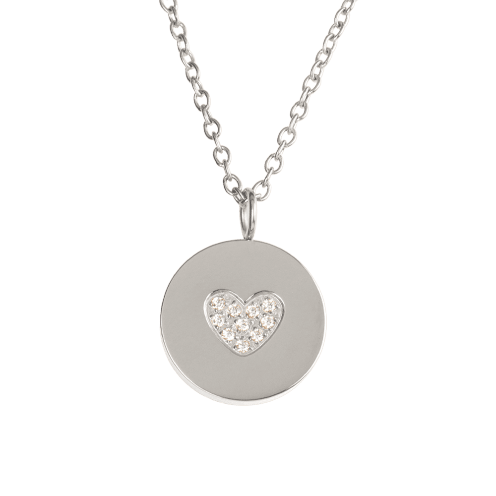 LuckyLy Collar para Mujer de Corazón con Zirconia Cúbica , Cadena de ...