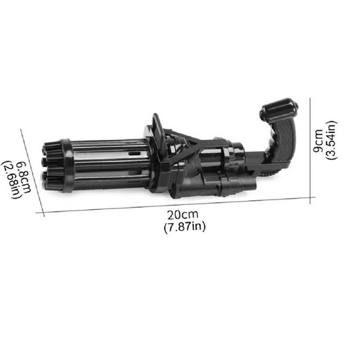 Mini Metralleta Eléctrica para Burbujas Negra.