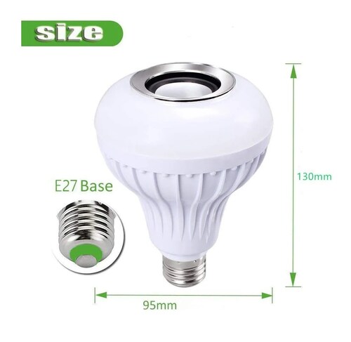 Foco Led 12w Bocina Multicolor Rgb Bluetooth Control Remoto