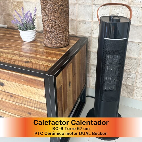 Calefactor cerámico Calentador de torre DUAL 67CM PTC Calentón Hogar ...