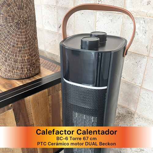 Calefactor cerámico Calentador de torre DUAL 67CM PTC Calentón Hogar ...