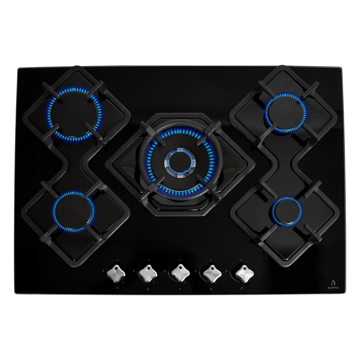 Parrilla Empotrable INFINITY Supra De Cristal Templado 5 Quemadores ...