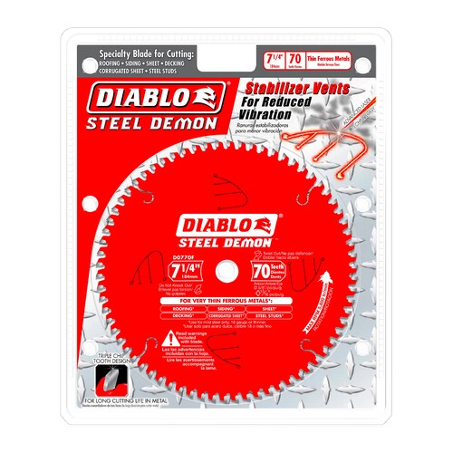 Disco Diablo para Sierra Circular 7-1/4 70 Dientes Metal