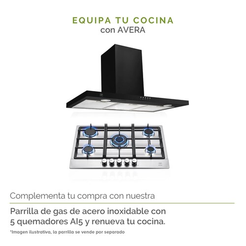 Campana Extractora Purificadora De Pared 90 cm Avera CEV90BN