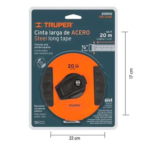 Cinta Larga 20m con Carcasa Plastica