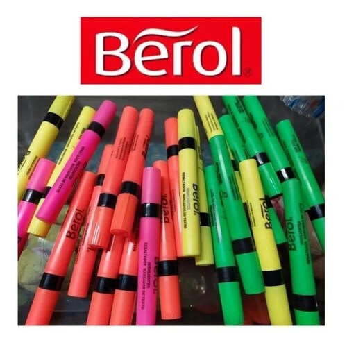 Resaltador De Texto Berol Naranja Punta Cincel 12 Pzs