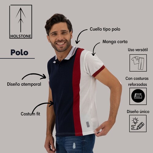 Playera Polo Slim Fit Holstone Hombre - Pisa