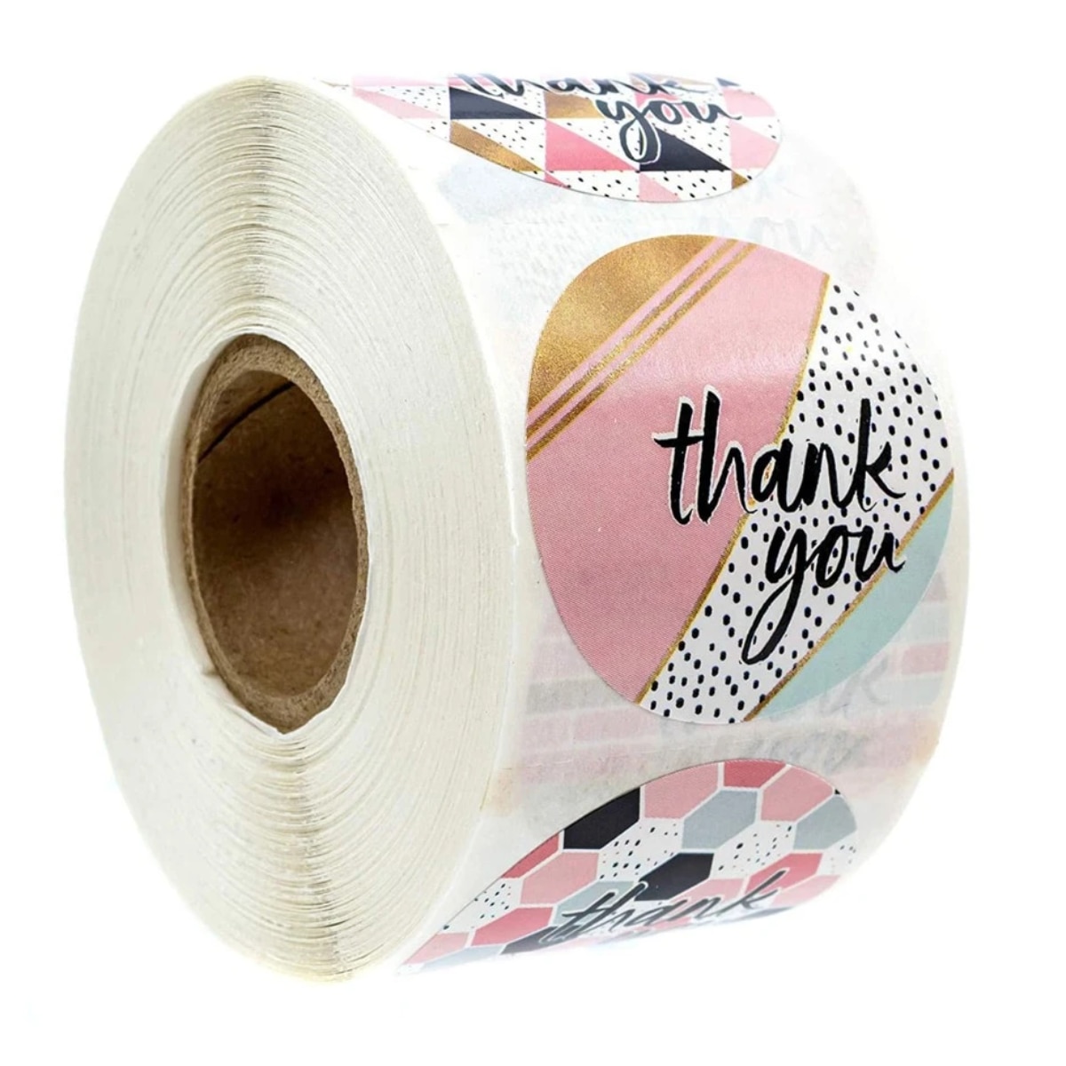 Rollo de 100 Stickers de Agradecimiento Thank You Gracias