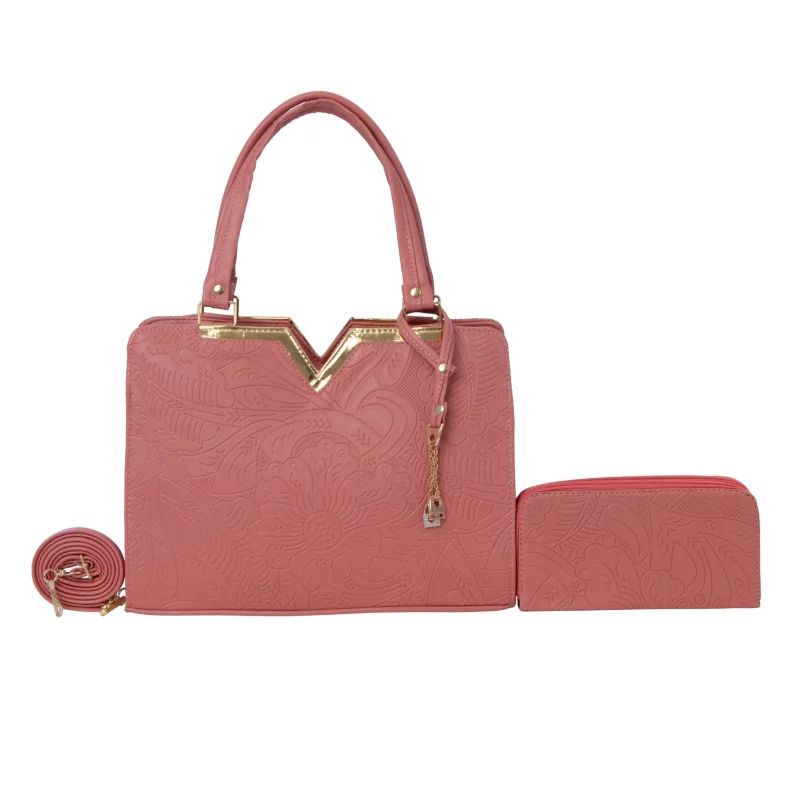 Set de Bolso y Cartera de Moda FANA para Mujer Catalella Palo de Rosa