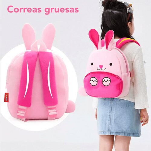 Mochila En Forma De Conejo Para Niños Yuff! Backpack color Rosa