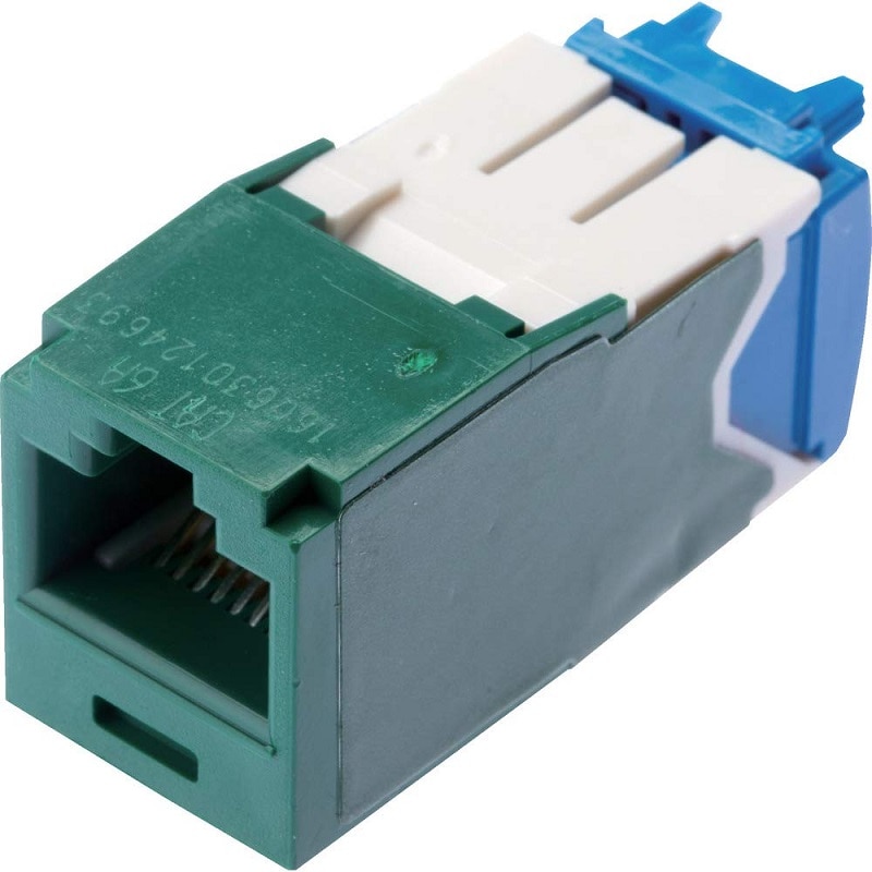 Panduit Jack de Red Mini-Com TG Cat6A UTP de 8 Posiciones, RJ-45, Verde