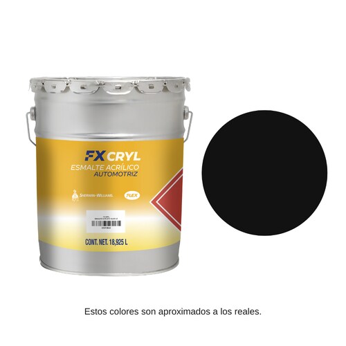 Esmalte Flex Cryl 19 Lt Color Negro Sherwin Williams 34046590