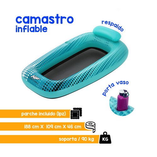 Lancha Montable Inflable Con Respaldo Y Portavasos Bestway