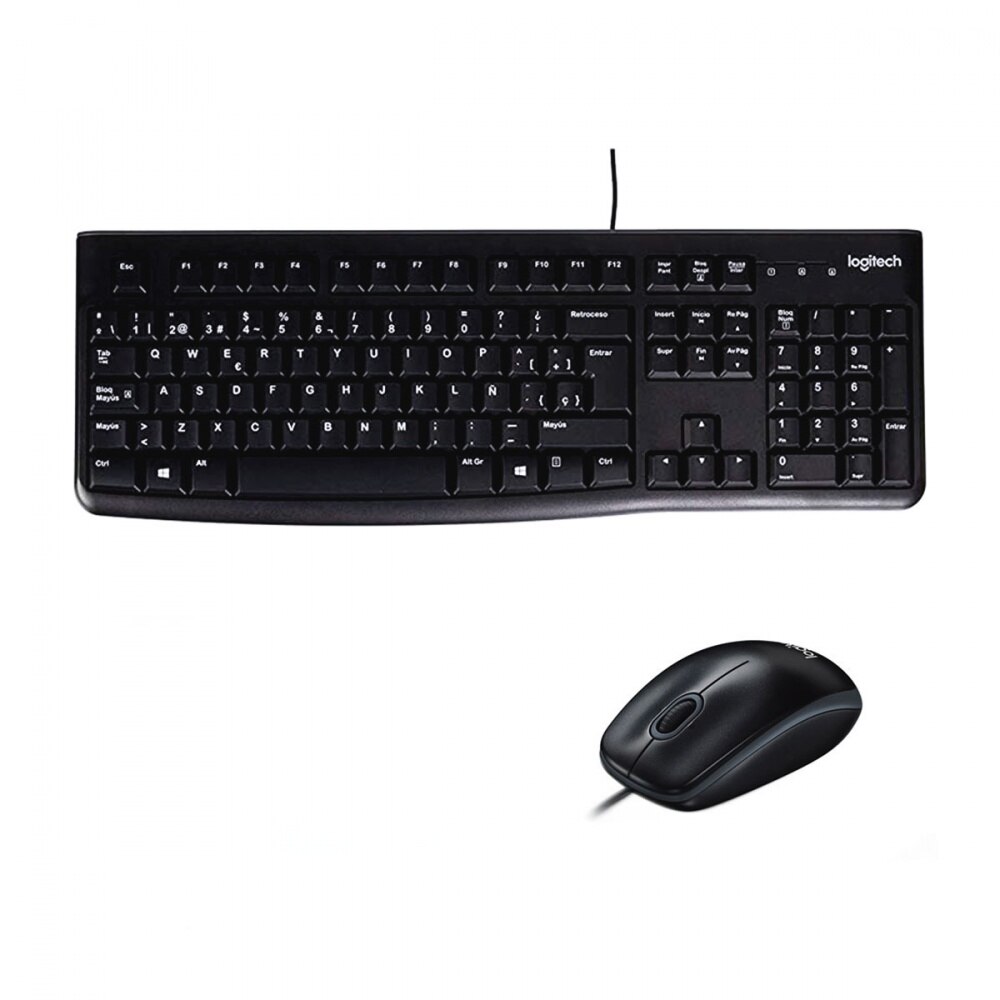 Kit de Teclado y Mouse Logitech, MK120, Alámbrico USB