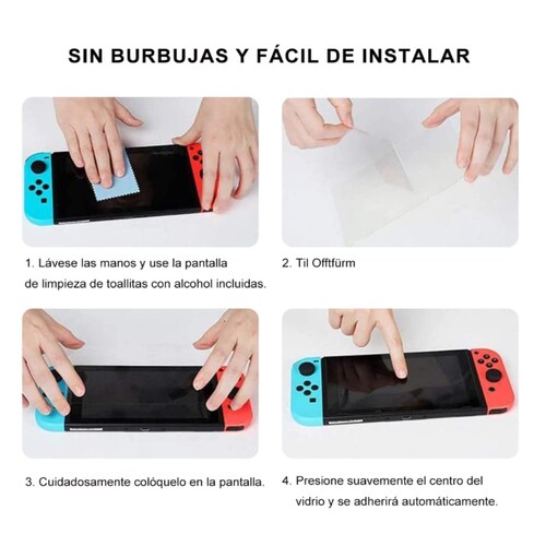 2 Pzas de Mica Templada Compatible Con Nintendo Switch