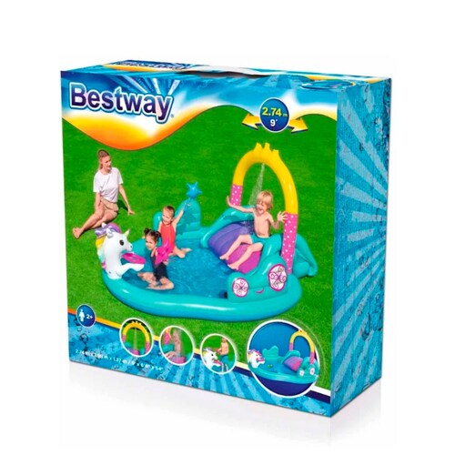 Alberca Inflable Inflable Unicornio con resbaladilla Bestway 53097