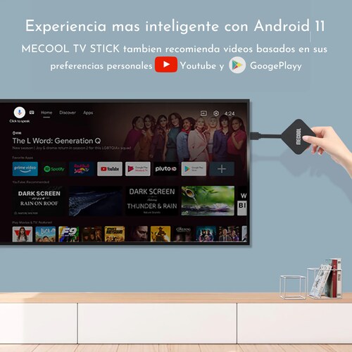 TV Stick KD2 Android 11 con Google Assistant Chromecast incorporado MECOOL