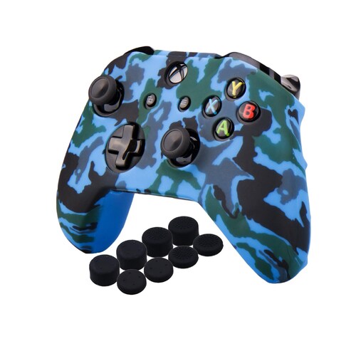 Funda Para Control de Xbox One S / X (Azul Camuflaje)