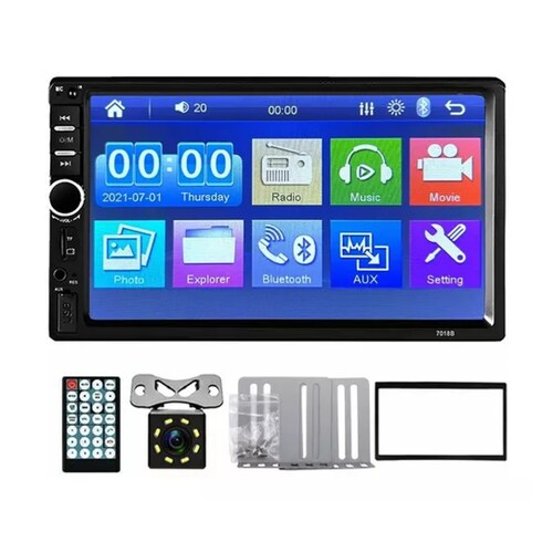 Auto Estéreo Táctil Bluetooth Mirrorlink Usb Fm Aux Cámara