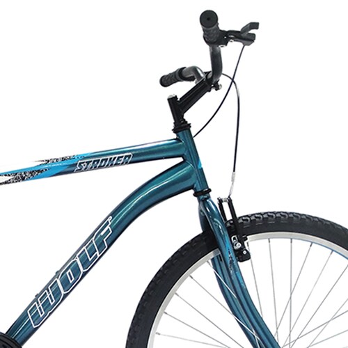 Bicicleta WOLF Montaña R26 Acero 1V. Azul Tornasol/Blanco Hombre
