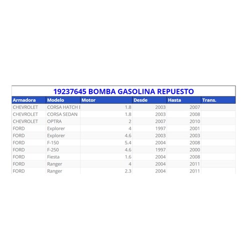 Juego de bomba eléctrica ACDelco original