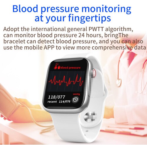 Smartwatch AT7 PRO MAX Correa Metalica Azul