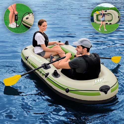 Bote Inflable Lancha Balsa Bestway Voyager X2 Con Remos 2 Personas
