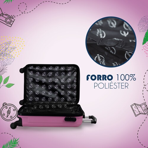 Maleta De Viaje Ligera 19 Pul Etco Travel Equipaje De Mano Rosa Claro ...