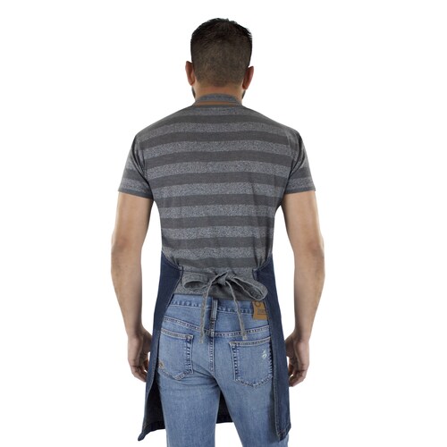 Mandil De Mezclilla Innermotion Azul Marino Estilo Apron #1 Unisex