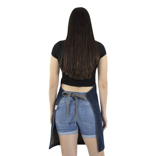 Mandil De Mezclilla Innermotion Azul Marino Estilo Apron #1 Unisex