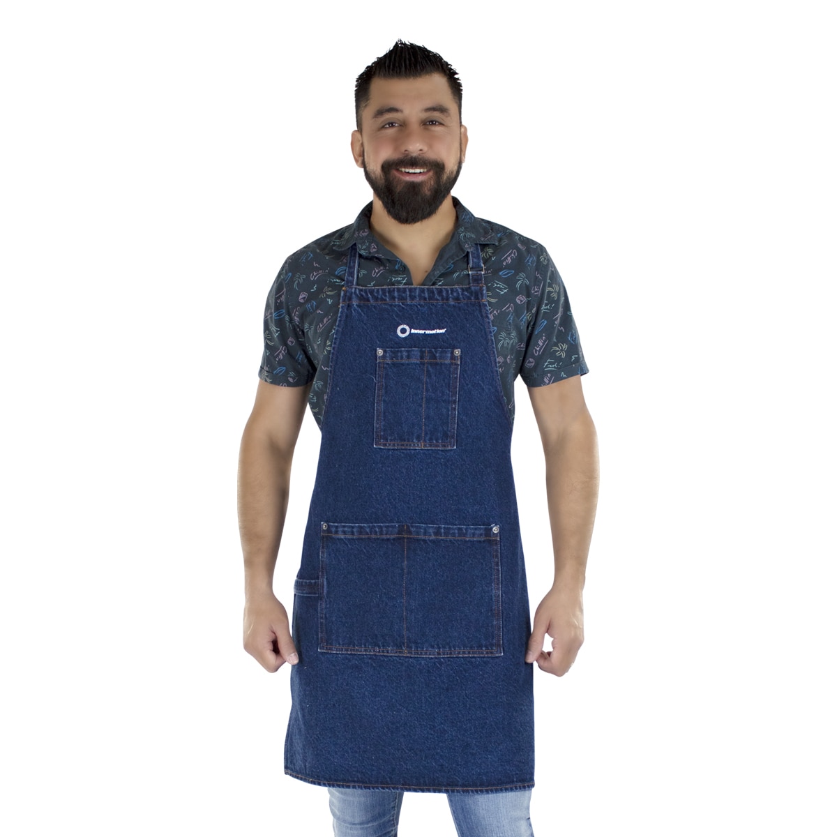 Mandil De Mezclilla Innermotion Azul Estilo Apron #3 Unisex