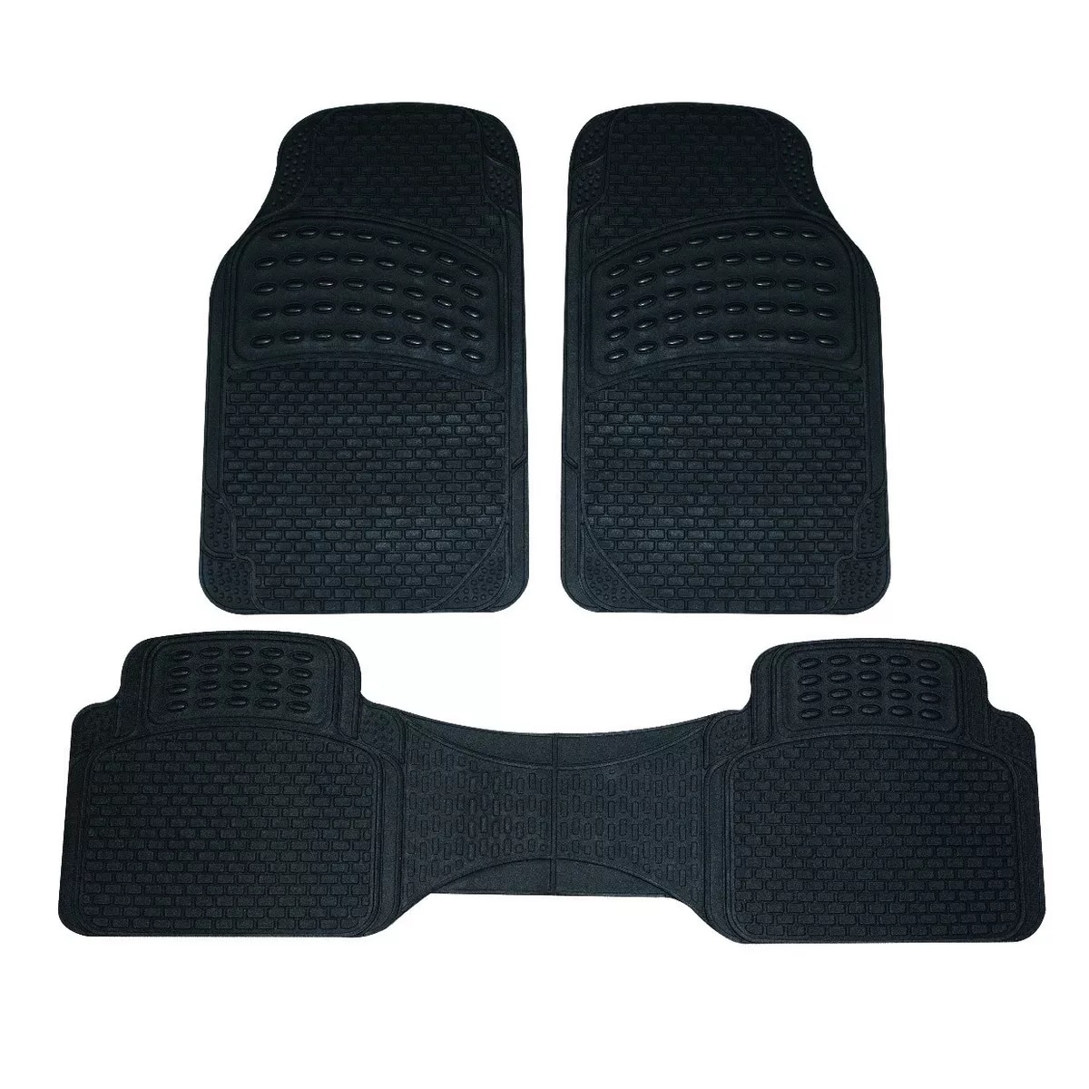 Juego Tapetes Hule Auto Camioneta Uso Rudo 3 Piezas