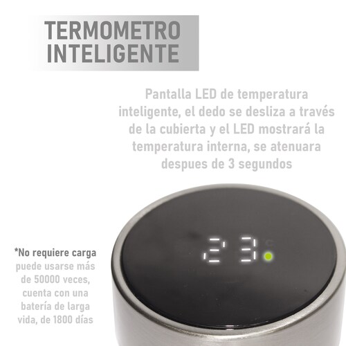 Termo Digital Inteligente de Acero Inoxidable 500ml Blanco