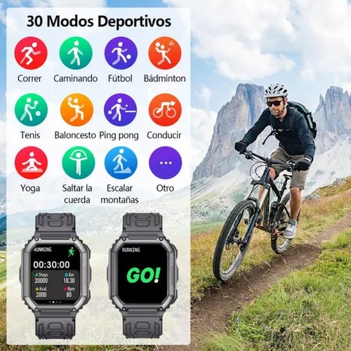 Reloj Llamada Inteligente Deporte Militar Tácti Impermeable.