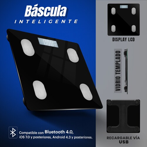 Bascula Inteligente Corporal Inteligente con Bluetooth