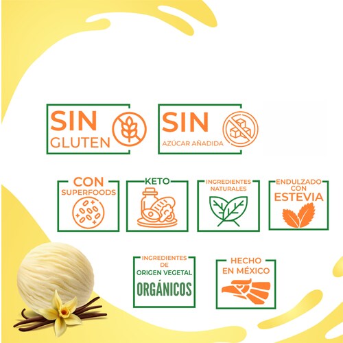 Nutrasien100 Proteína en polvo sabor Vainilla 22 g proteína por porción Keto Pre workout Sin ...