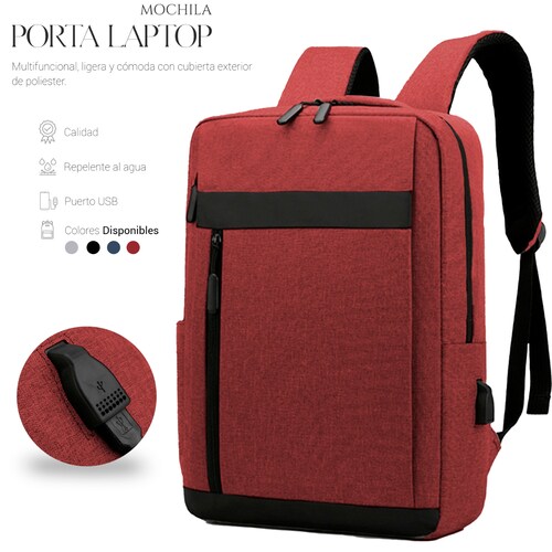 Mochila Backpack Porta Laptop, Juveniles, Amplias, Colores