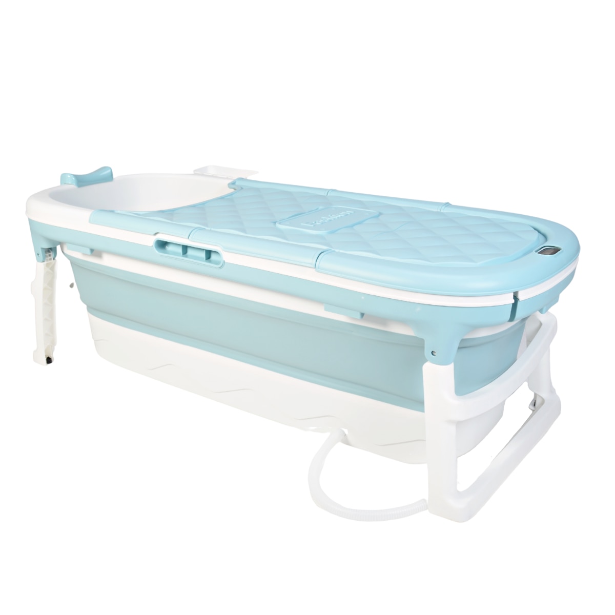 Tina Plegable Para Adulto Mima2 Con Tapa y Termómetro Azul