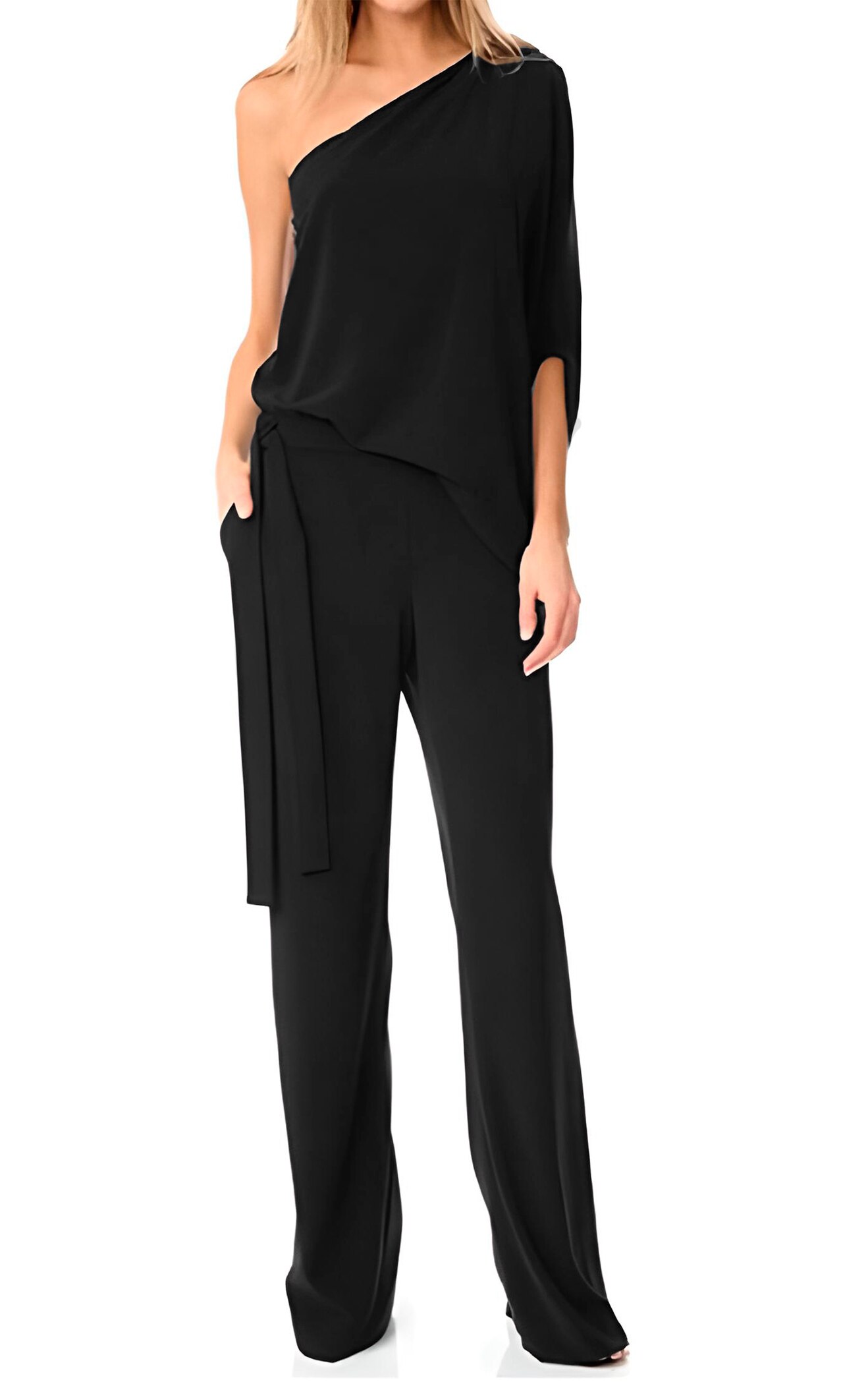 Jumper palazzo enterizo mono jumpsuit asimétrico elegante xally 73 1 ...