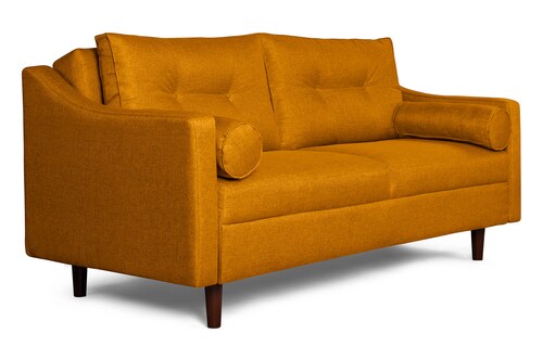 Sofá Cama Makora Picard Mostaza Con Tecnología Beehive Airflex Foam