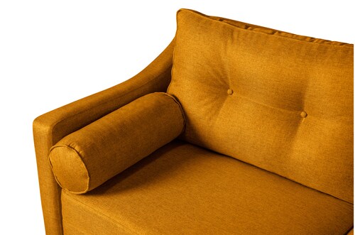 Sofá Cama Makora Picard Mostaza Con Tecnología Beehive Airflex Foam