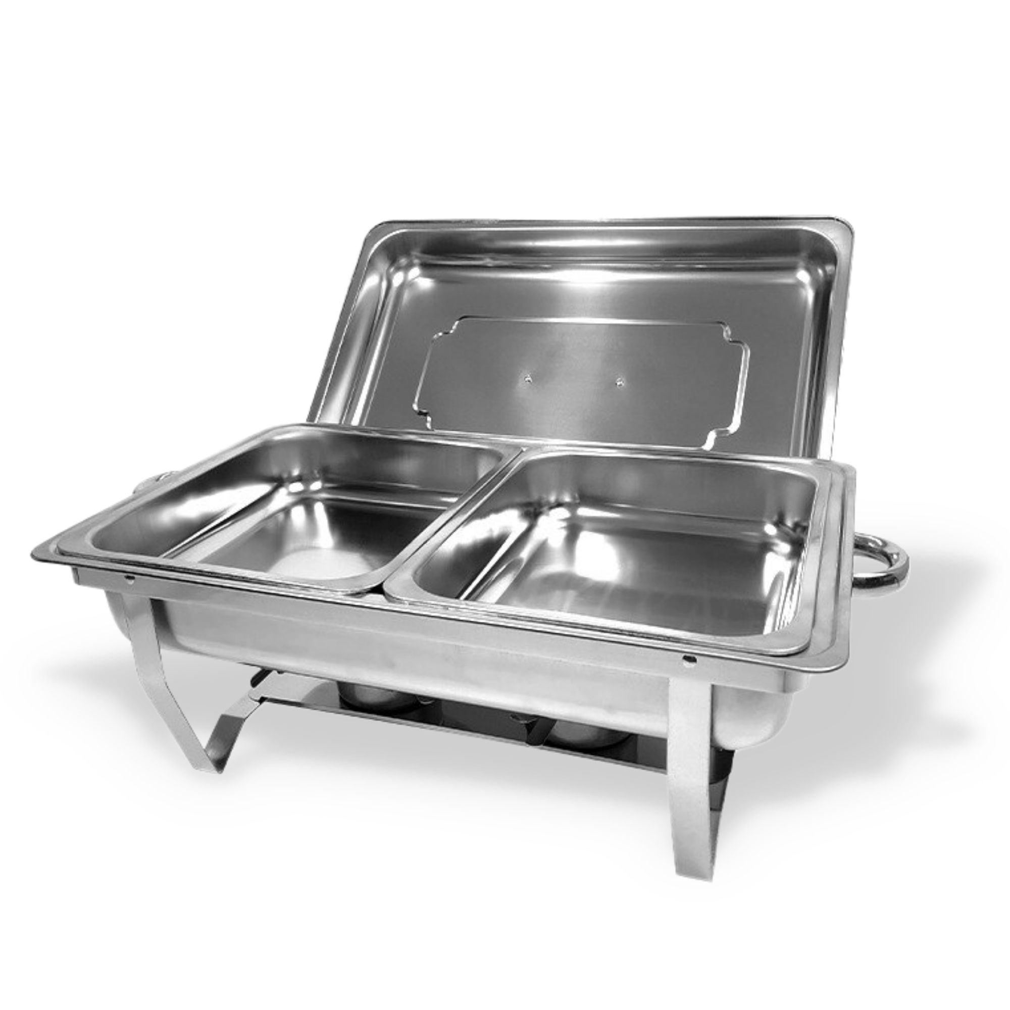 Chafer Bufetera 2 Espacios De Acero Inoxidable Para Chef