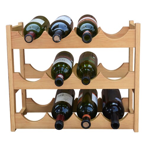 Cava de Madera Para 12 botellas color Aile
