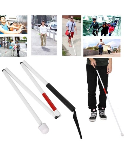 Baston invidente aluminio retractil ortopedico