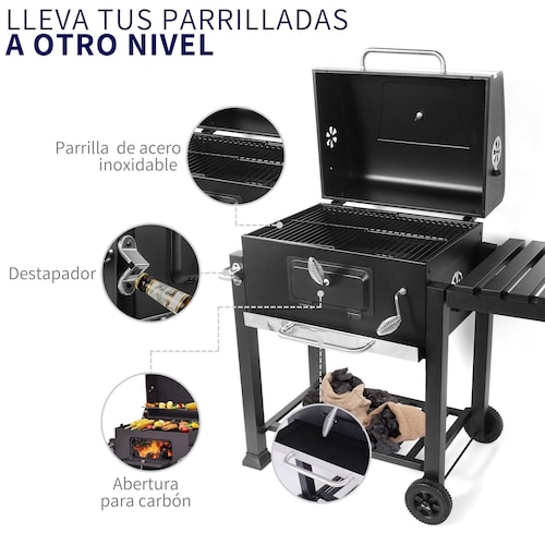 Asador Parrilla De Carbón Móvil Con Ruedas Hierro Uso Rudo Asador Parrilla De Carbón Móvil Con Ruedas Hierro Uso Rudo