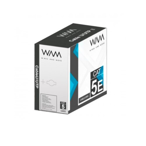 WAM Bobina de Cable Cat5e UTP 305 Metros Gris