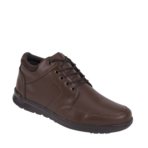 Botín confort color café con agujeta para hombre, marca Nebel Walk, mod ...