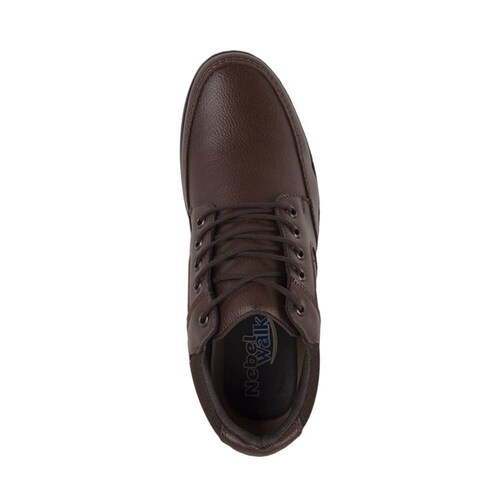 Botín confort color café con agujeta para hombre, marca Nebel Walk, mod ...