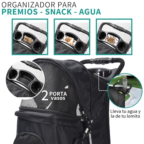 Carriola Plegable Para Perro Gato Mascotas Transportadora