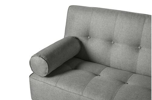 Sofá Cama Makora Rolandi Gris Claro con Tecnología Beehive AirFlex Foam.